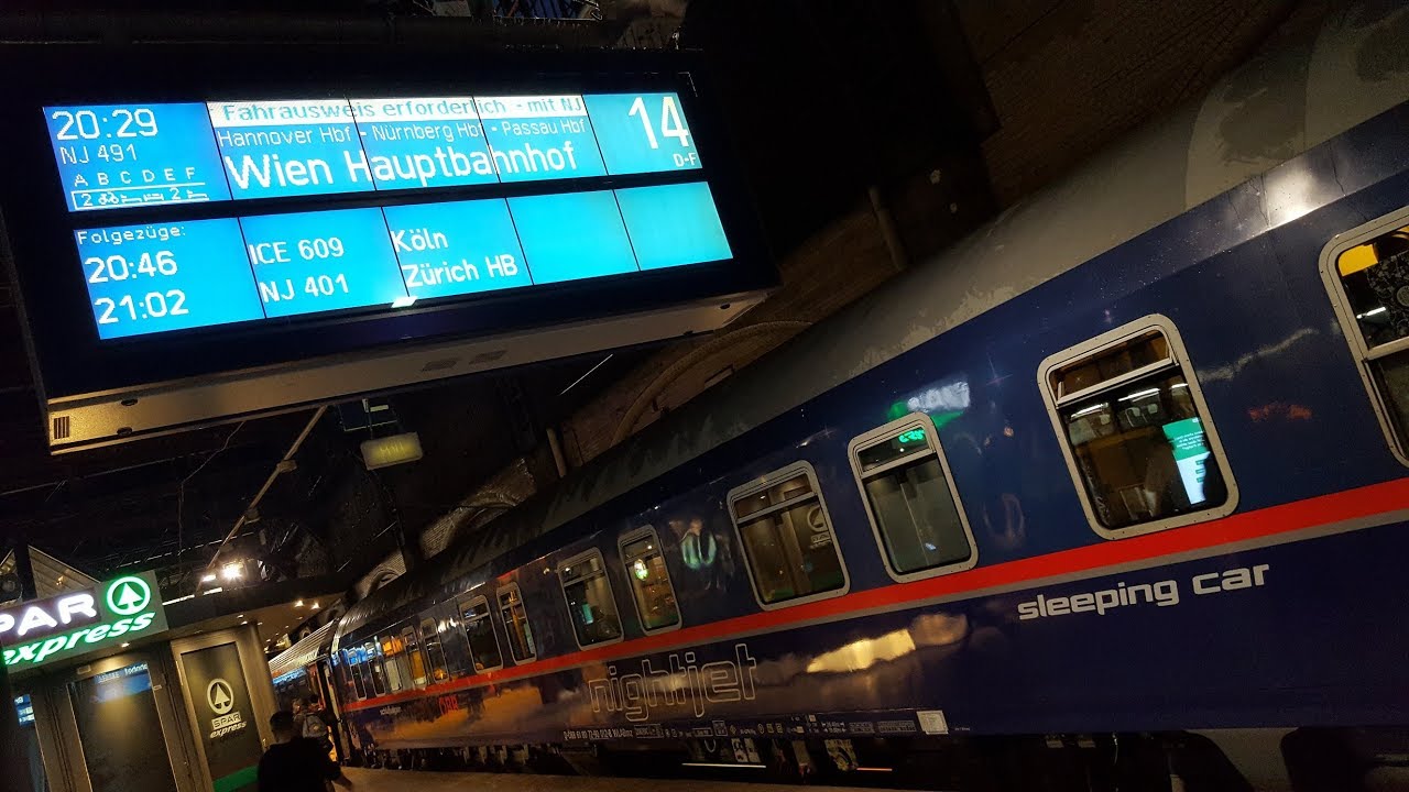 2x ÖBB Nightjet in Hamburg Hbf: NJ40491/491 Innsbruck Hbf/Wien Hbf ...