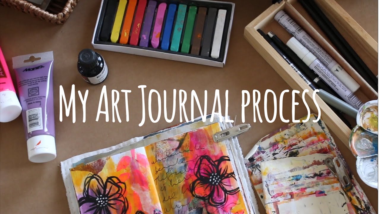 My Art Journal Process - YouTube