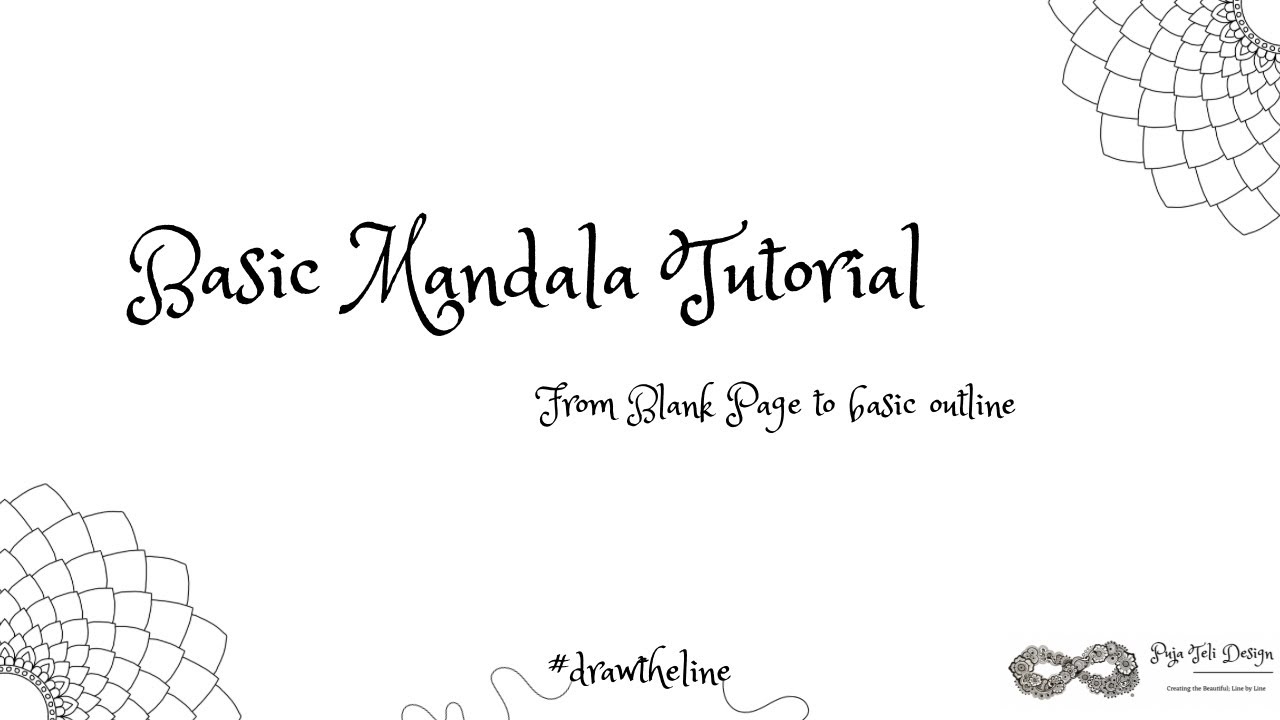 How to draw a Basic Mandala | From blank page to basic outline - YouTube