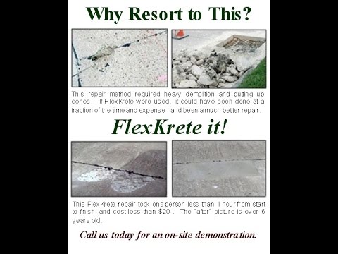 FlexKrete Flatwork Concrete Repair - Application Overview - YouTube