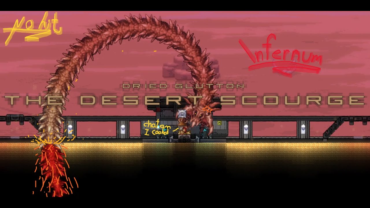 [No Hit] Terraria Infernum ~ Desert Scourge - YouTube