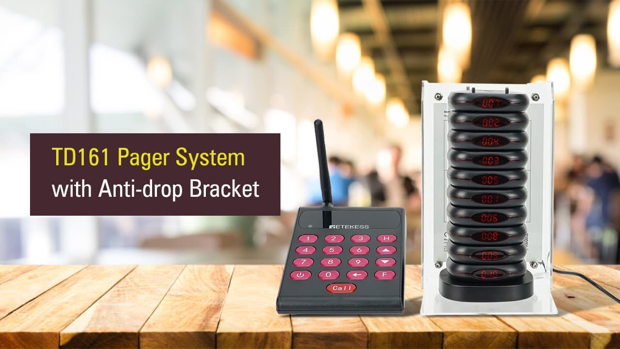 Retekess TD161 Restaurant Pager System with Anti-drop Bracket丨Feature ...