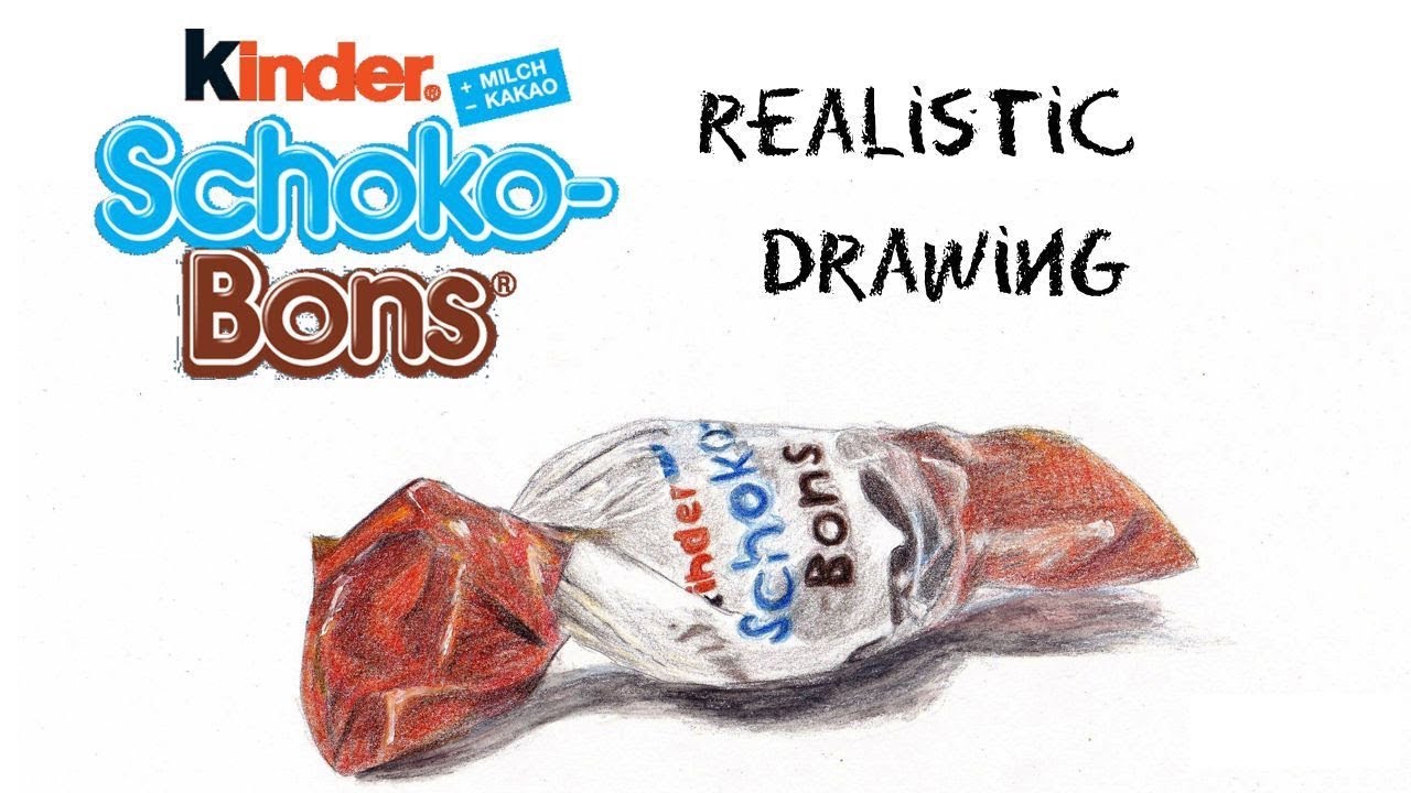kinder-schoko-bon-realistic-drawing-youtube
