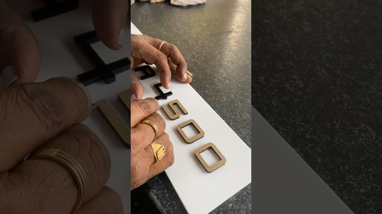 New fancy car number plate #LineNumber #lasercutting #acrylic - YouTube