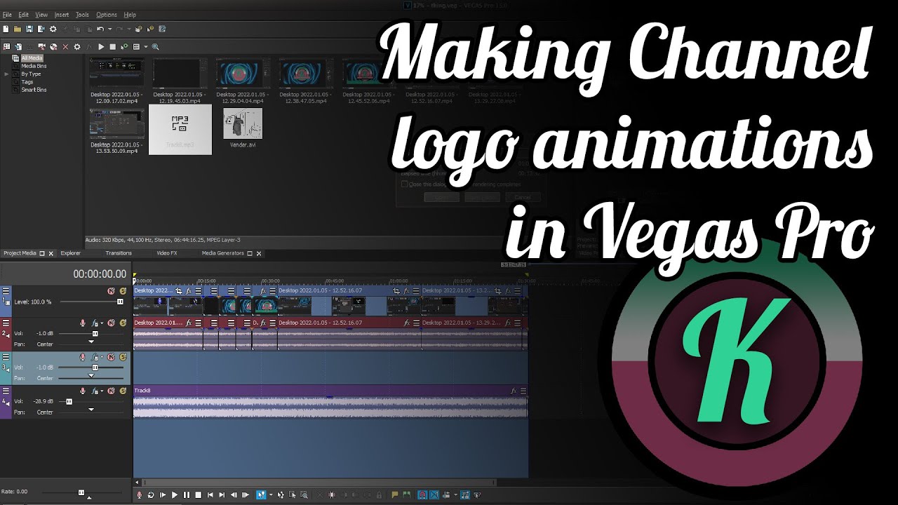 Making YouTube channel animations and video layer masks in Vegas Pro ...