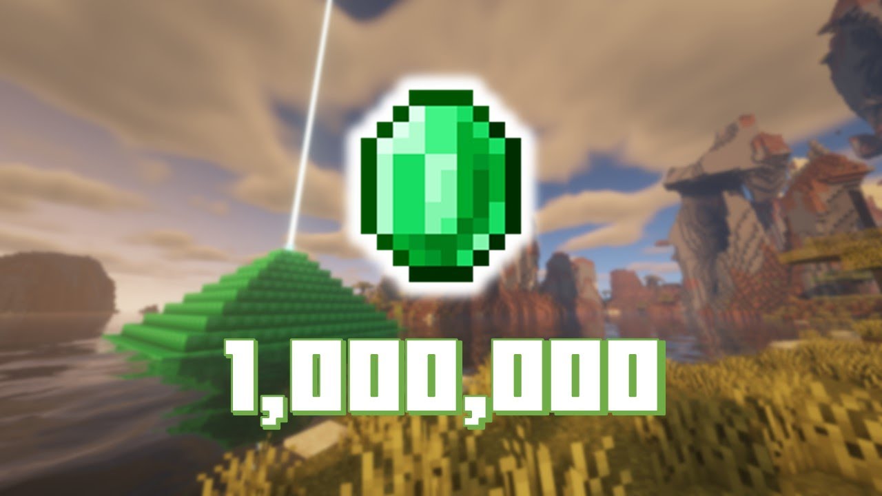 I made 1,000,000 Emeralds in single player Hardcore Minecraft - YouTube