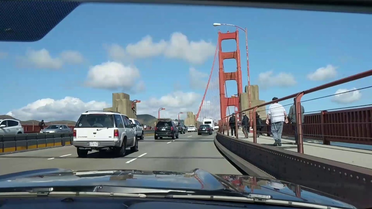Driving over the Golden Gate Bridge in San Francisco, California. - YouTube