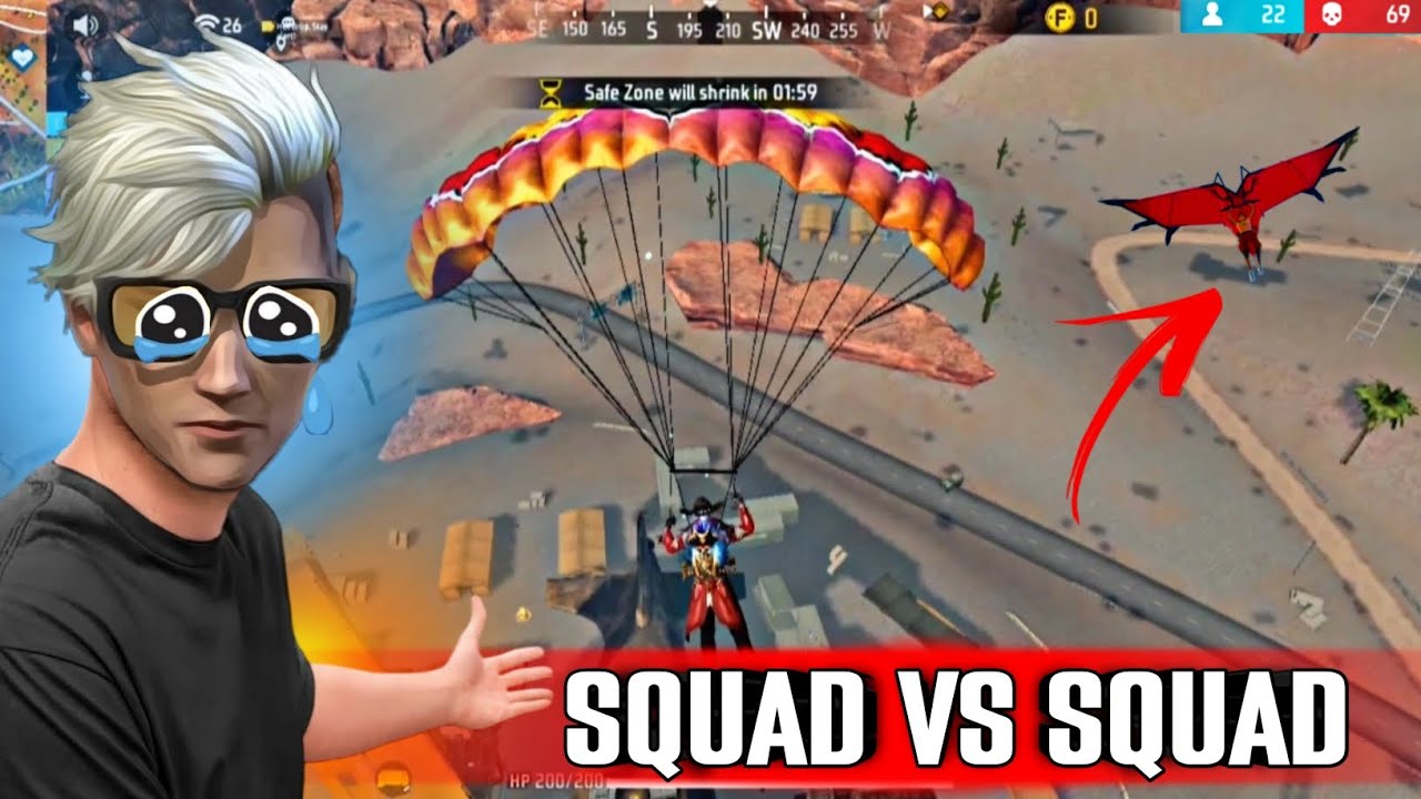 I AM FIRST TIME PLAYING RANDOM SQUAD GAMEPLAY IN BR RANKED MODE 😱 - YouTube