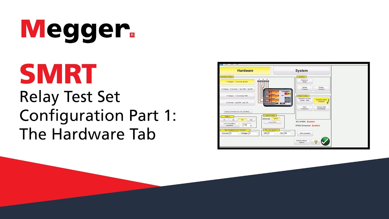 Megger SMRT Configuration Part 1: The Hardware Tab - YouTube