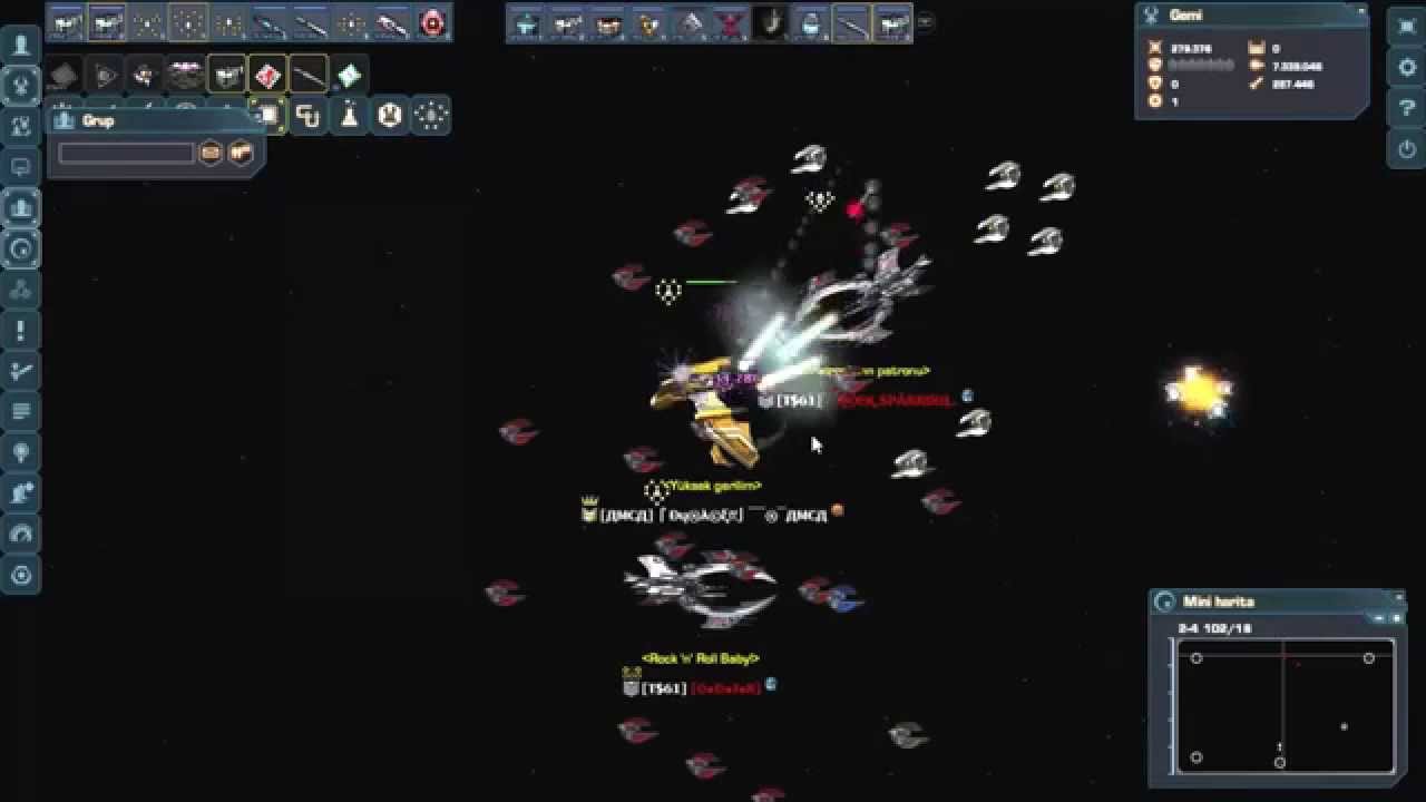 (Darkorbit Tr1) Ts_61 Klanı 8 İris Goliath Vuruş testi - YouTube