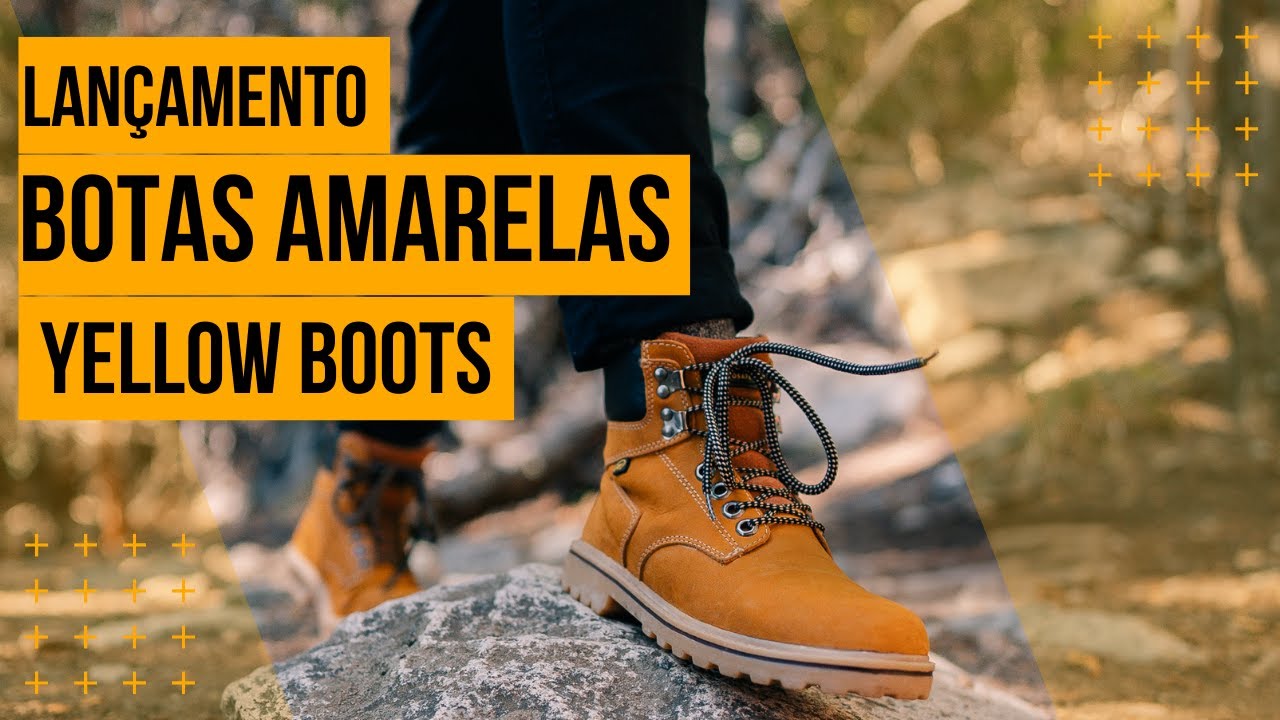 Bota Trilha Yellow Boot Unissex Em Couro Ecosafety | SFB-005 - YouTube