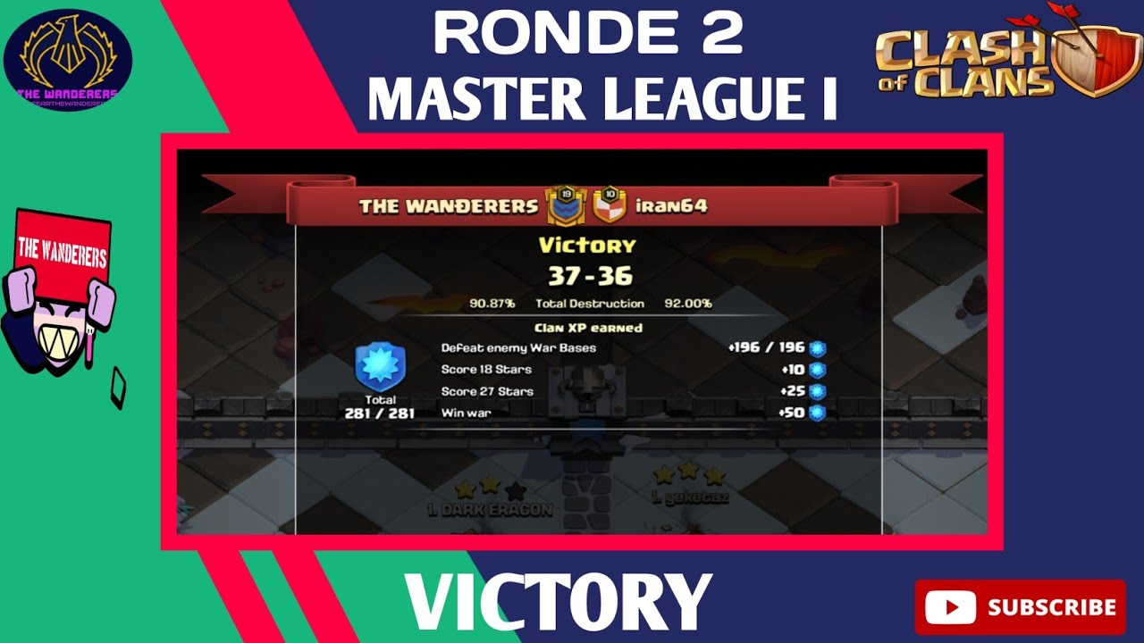 CWL RONDE 2 NOVEMBER SEASON! MASTER LEAGUE CLASH OF CLANS INDONESIA - YouTube