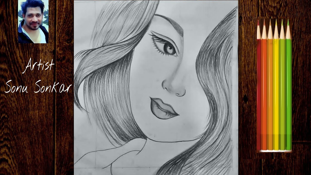 How to Draw a quite girl face sketch step by step #drawing # ...