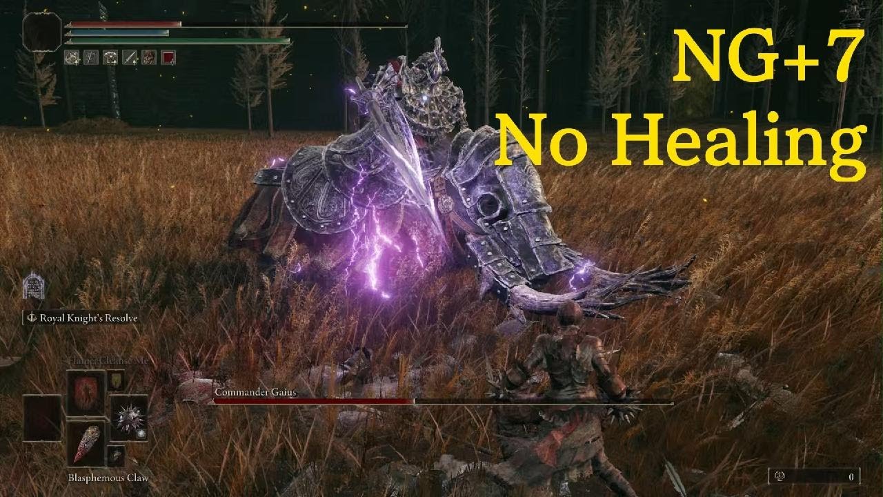 ELDEN RING - Commander Gaius [NG+7, No Healing] - YouTube