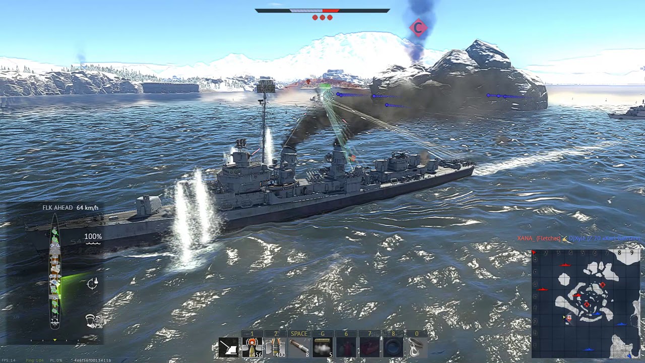 Fletcher-Class Destroyer USS Cowell DD-547( War Thunder Naval Ships ...