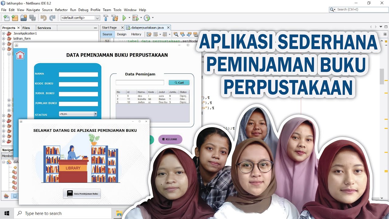 Aplikasi Sederhana Peminjaman Buku Perpustakaan - CRUD Java Netbeans ...
