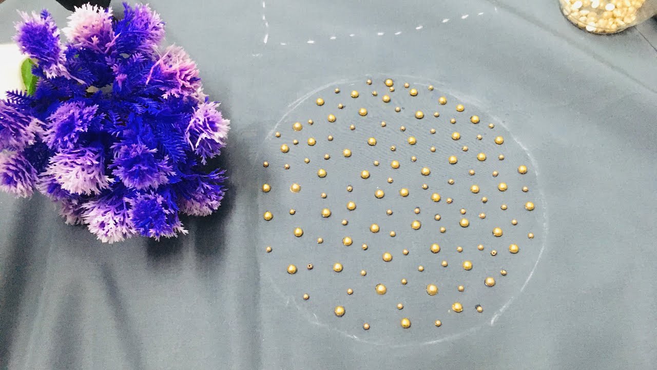 Churidhar cutting/ beads work/ simple work - YouTube