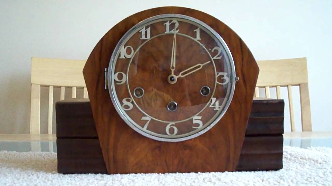 ART DECO HALLER WESTMINSTER CHIME MANTLE CLOCK (FRONT) - YouTube