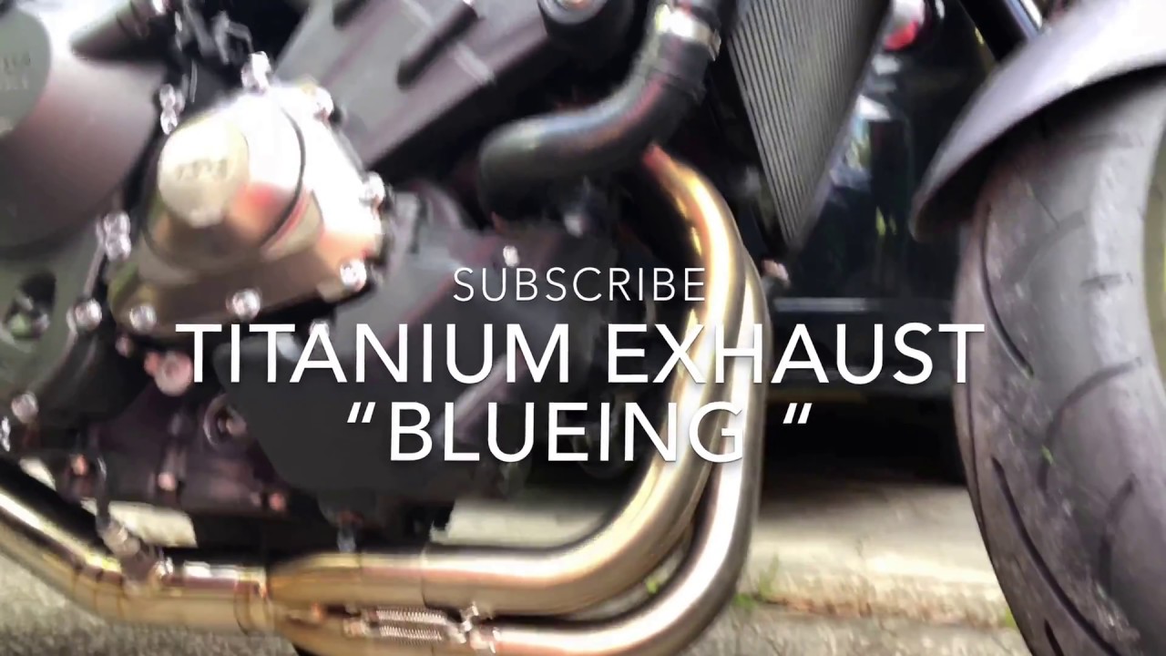 FZ MT 09 Titanium Exhaust system exhaust blueing - YouTube