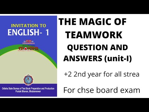 English Question answer The magic of teamwork (unit -I) - YouTube