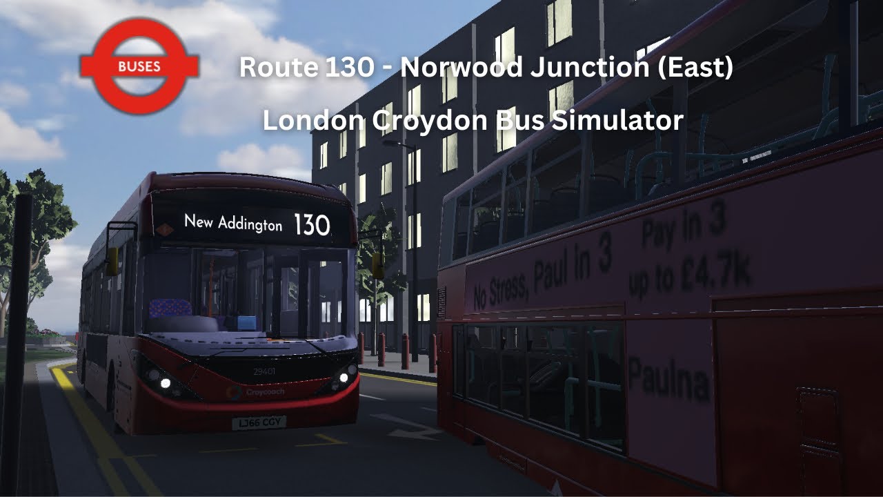 Route 130 on the Enviro 200 EV | Roblox | Croycoach | London Croydon ...