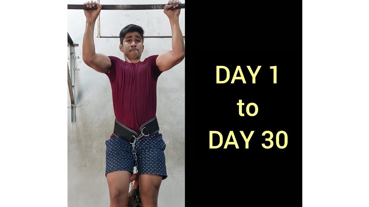 Pull up progression 1 month - YouTube
