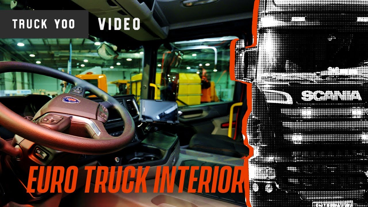 European Scania V8 Cabover Semi Truck Interior - YouTube