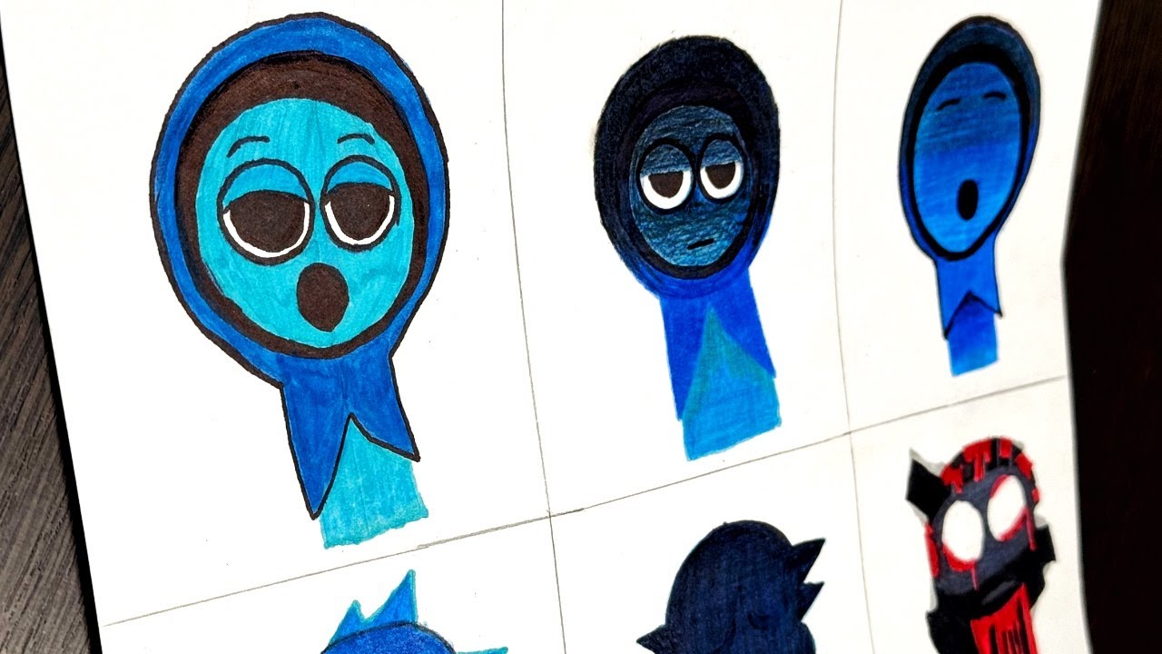 Drawing Incredibox Sprunki Part 1: Phase 1 to Phase 6 / New Jevin ...