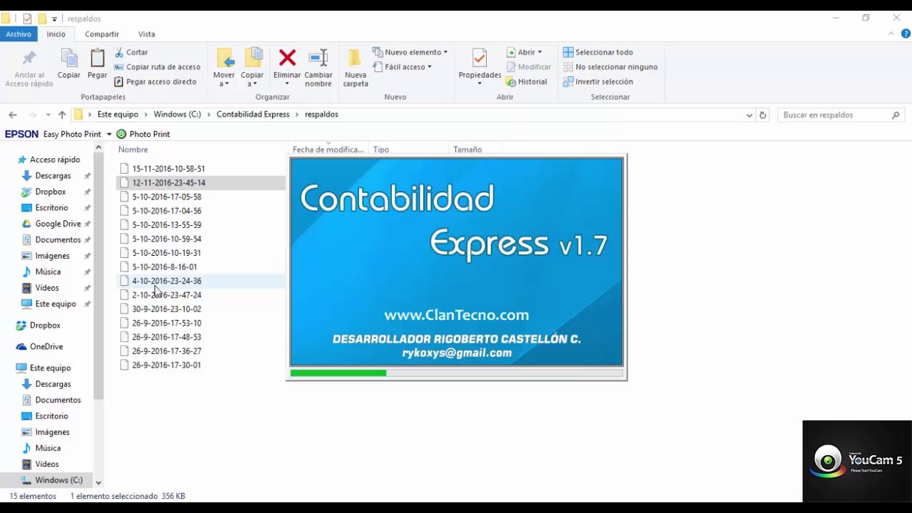 Tutorial Base de Datos - Contabilidad Express - YouTube