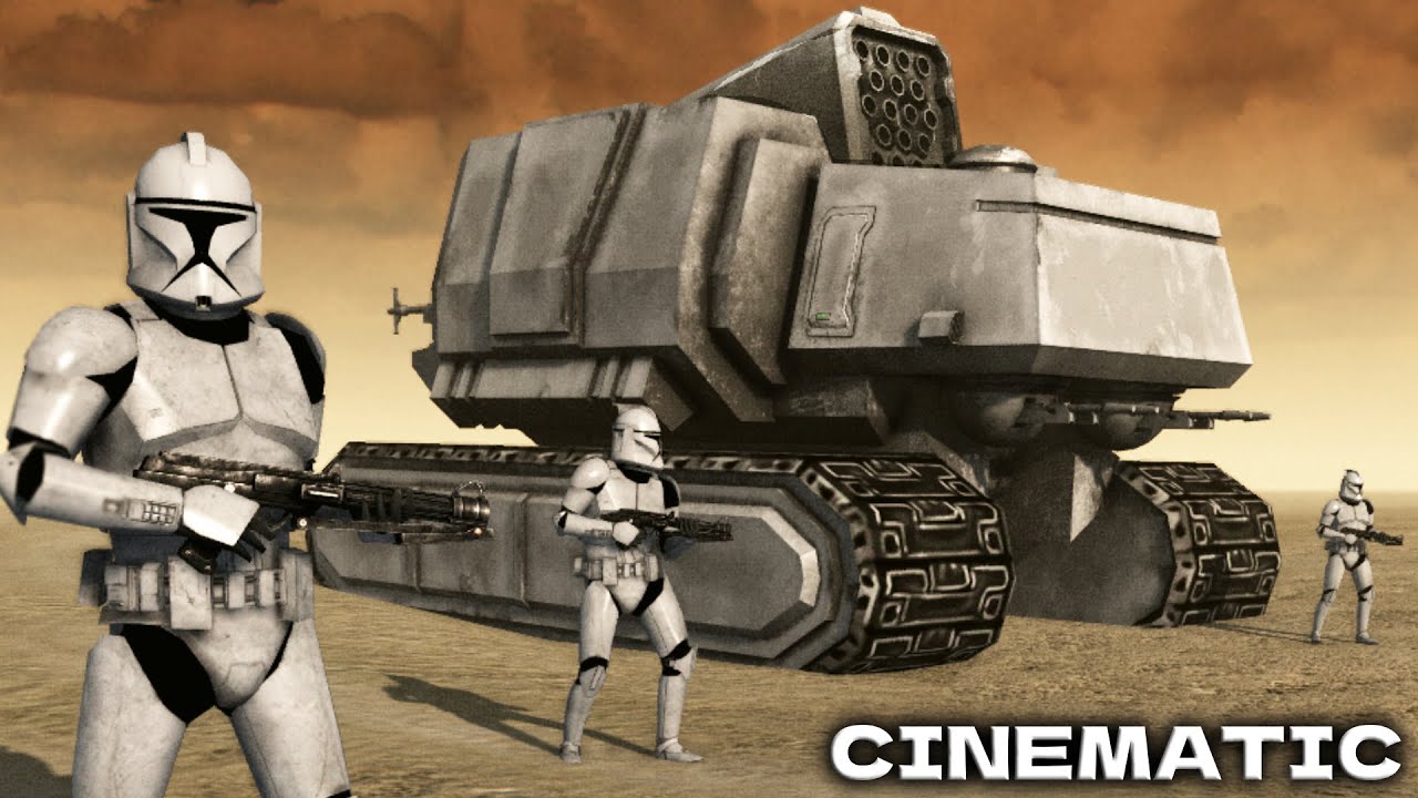 Clone Troopers testing A5-RX Battle Tanks against Droids - Men of War ...