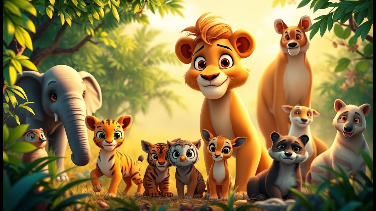 #wild animals and their little ones#cartoonforkids - YouTube