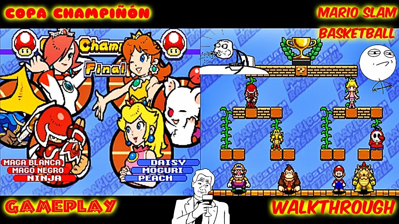 Mario Slam Basketballl (NDS) l Walkthrough: Copa Champiñón (Difícil) l ...