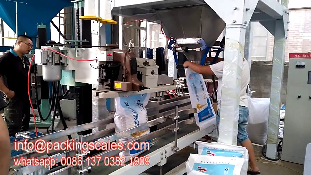 50 kg bagging machine Fertilizer bagging and packing machines - YouTube