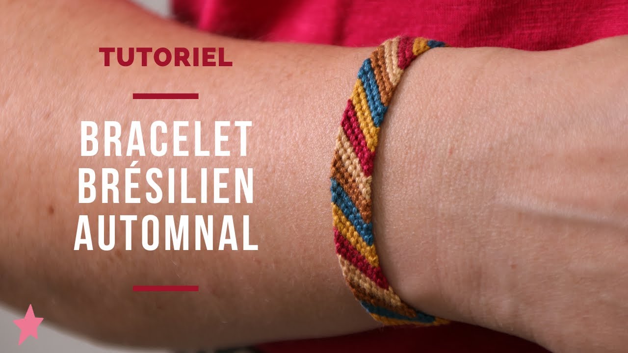 TUTORIEL | Bracelet Brésilien Débutant à 5 fils aux Couleurs de l ...