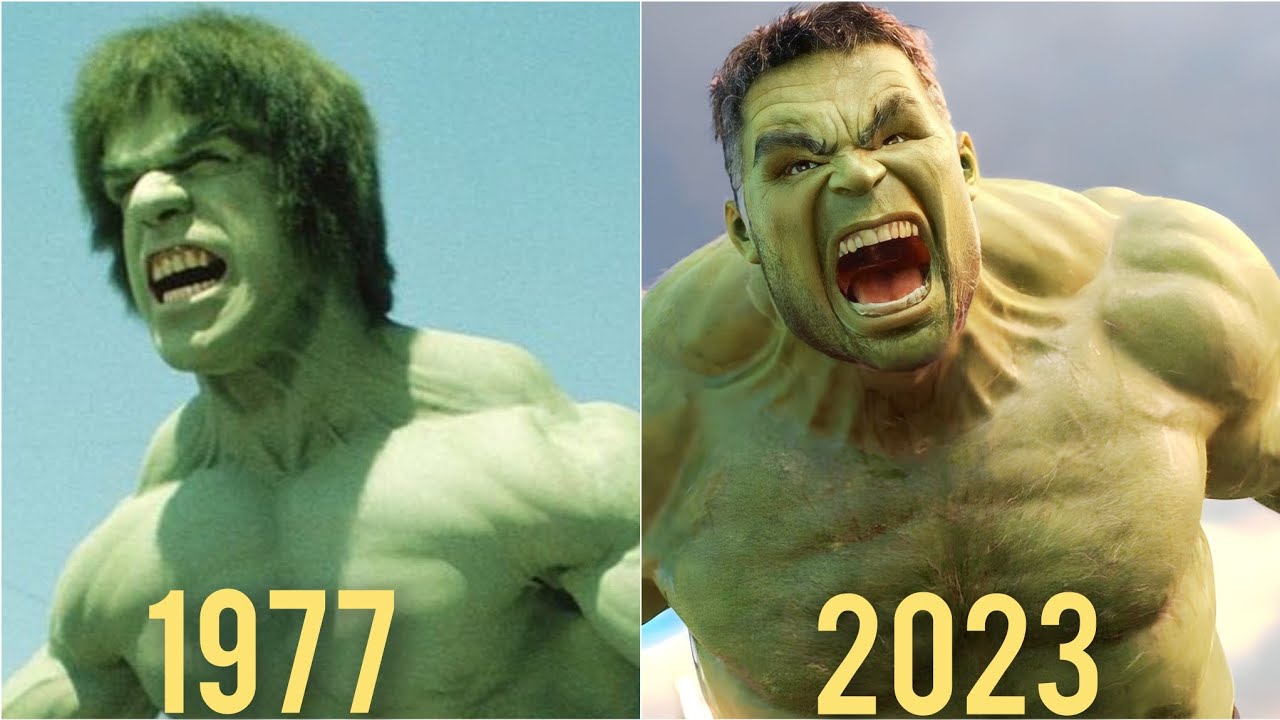 The Hulk evolution from 1977 to 2023 - YouTube