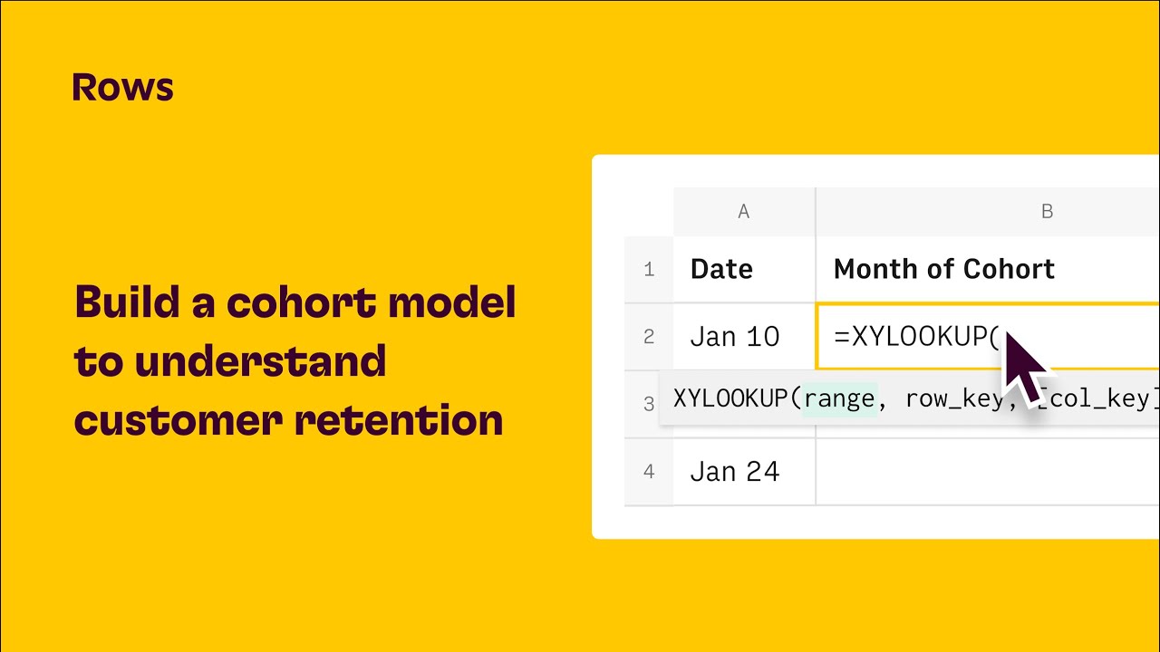 Build a cohort model to understand customer retention - YouTube