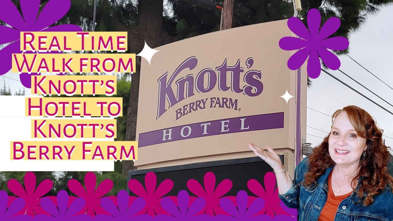Real Time Walk From the Knott's Hotel to Knott's Berry Farm! It's so ...