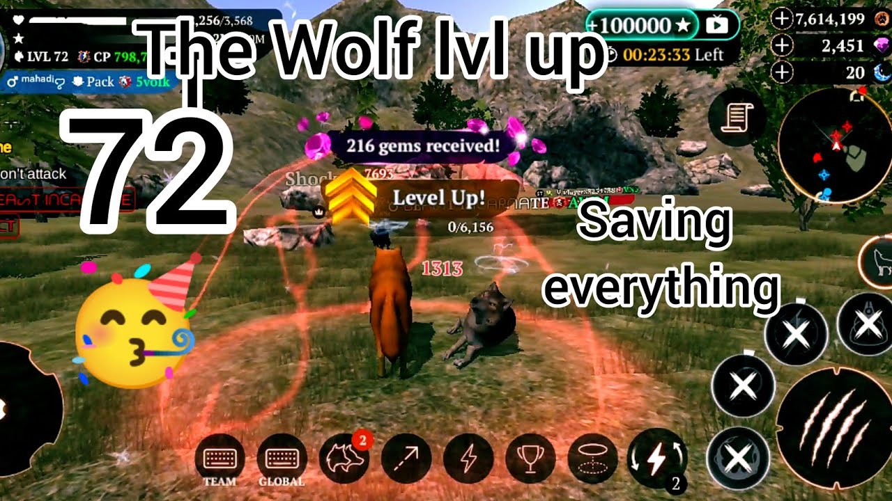 The Wolf- 3k wolf lvl up to 72 ⬆️ in 900k server.. - YouTube