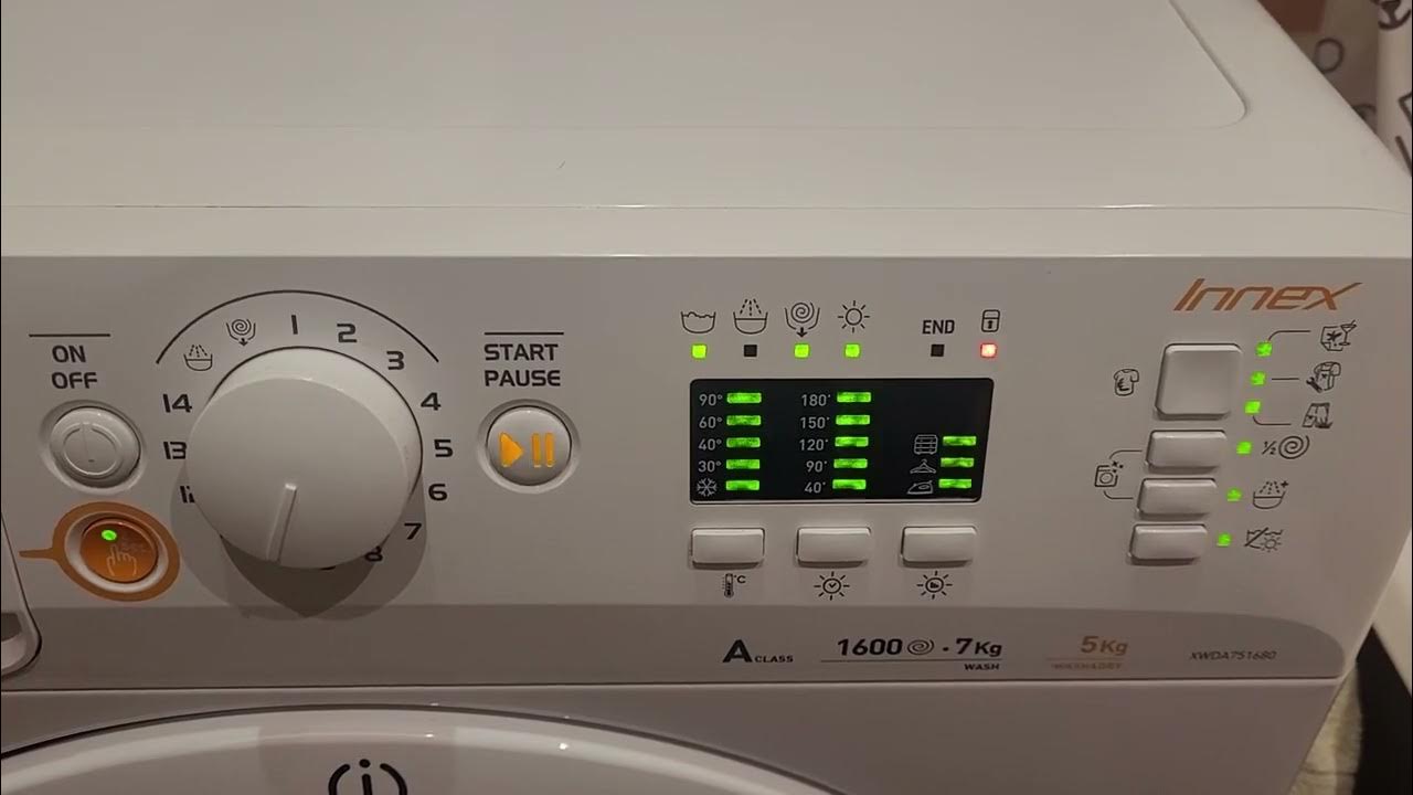 Стиральная машина Indesit Innex XWDA 751680X W EU При запуск... - YouTube