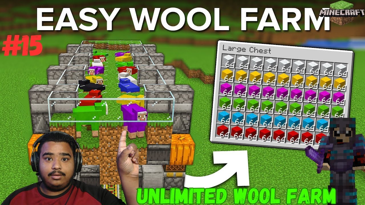 BUILDING UNLIMITED WOOL FARM IN WORLD|MINECRAFT SURVIVAL| # ...