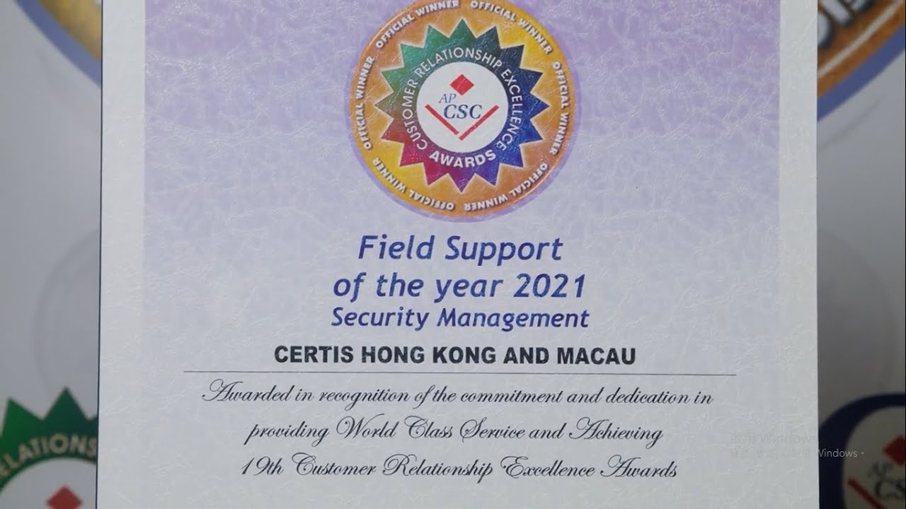 Congratulations to the 2021 APCSC CRE Awards Winners - Certis Hong Kong ...