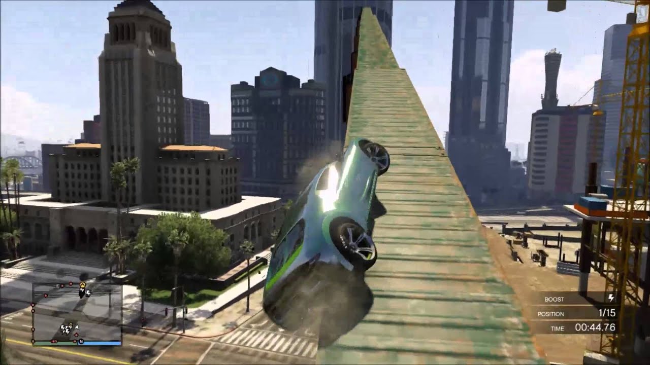 GTA 5 Custom Race 'IAA Building JUMP!' - YouTube