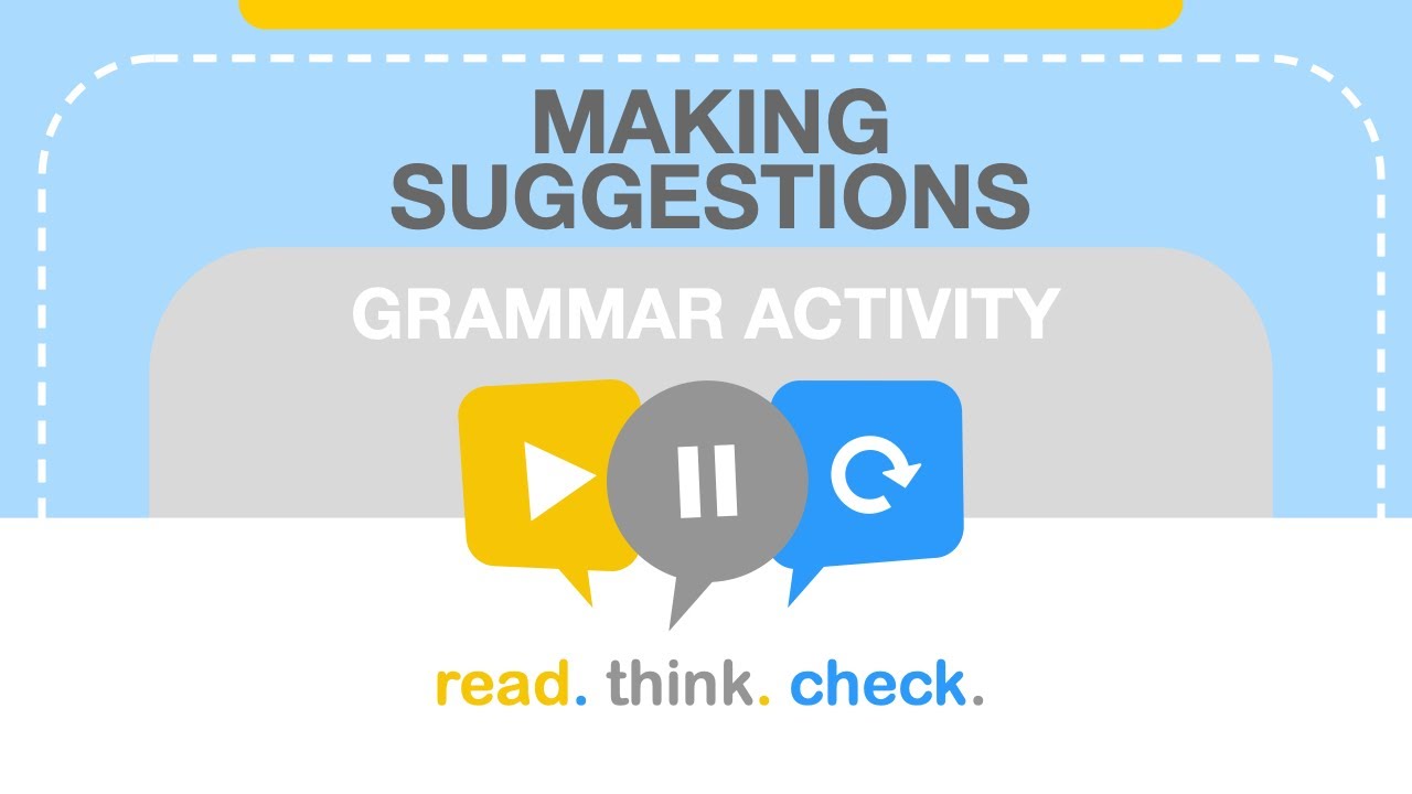 Grammar Activities: Making Suggestions (Multiple Choice) - YouTube