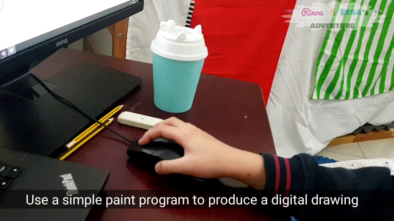 Using Microsoft Paint to make Digital Drawing for kids - YouTube
