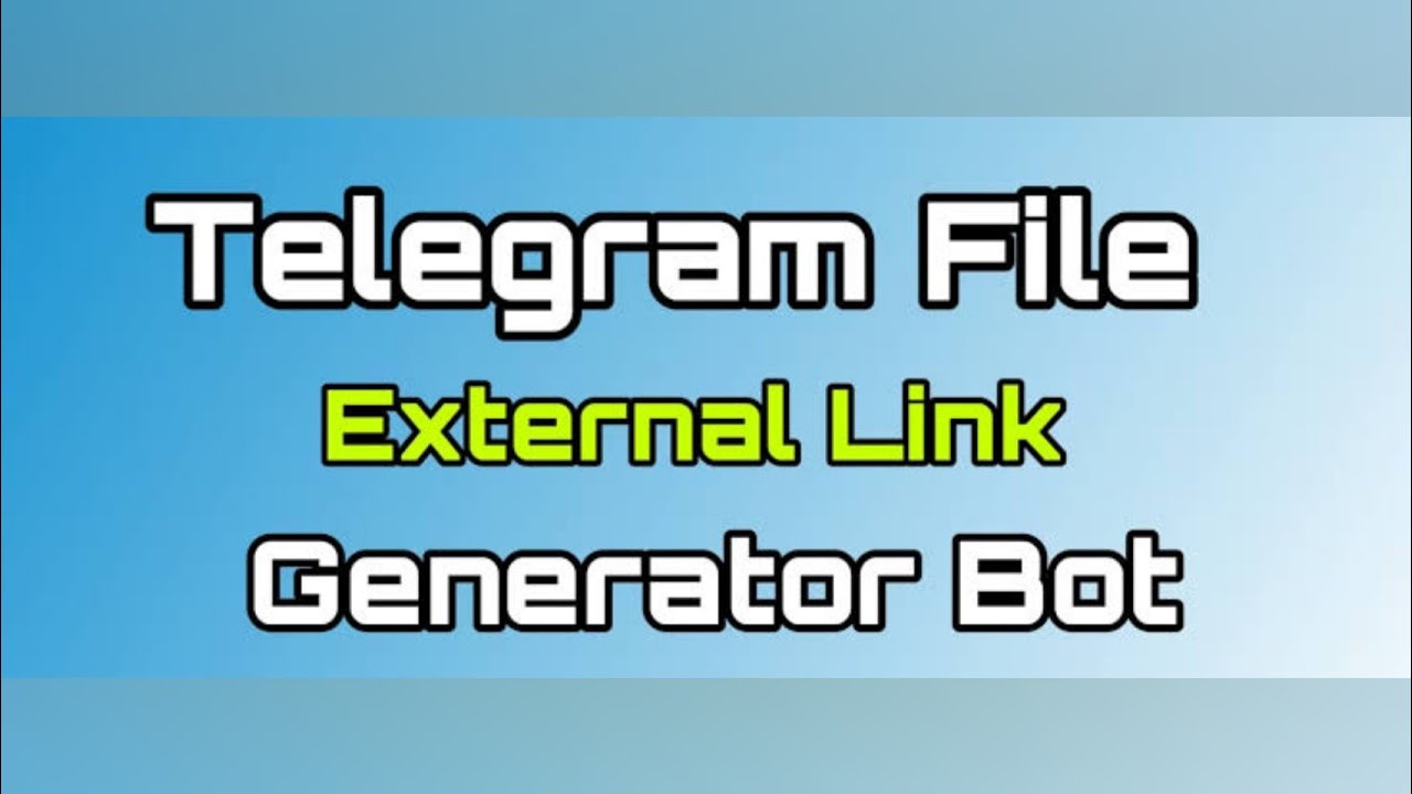 How to make a direct download link from Telegram File - YouTube
