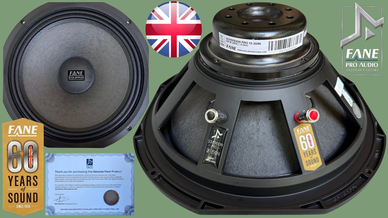 Fane Speaker Sovereign Pro12-350N, Designed in England - YouTube