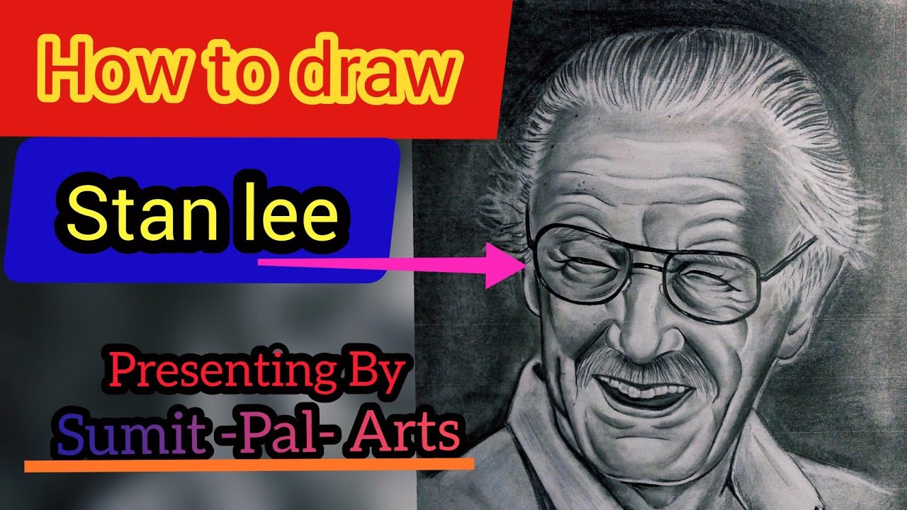 How to draw Stan Lee #marvel #celebratingStanLee - YouTube
