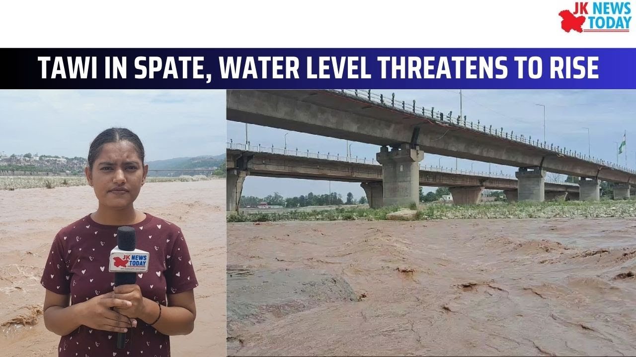 Tawi in spate, water level threatens to rise | JK News Today - YouTube