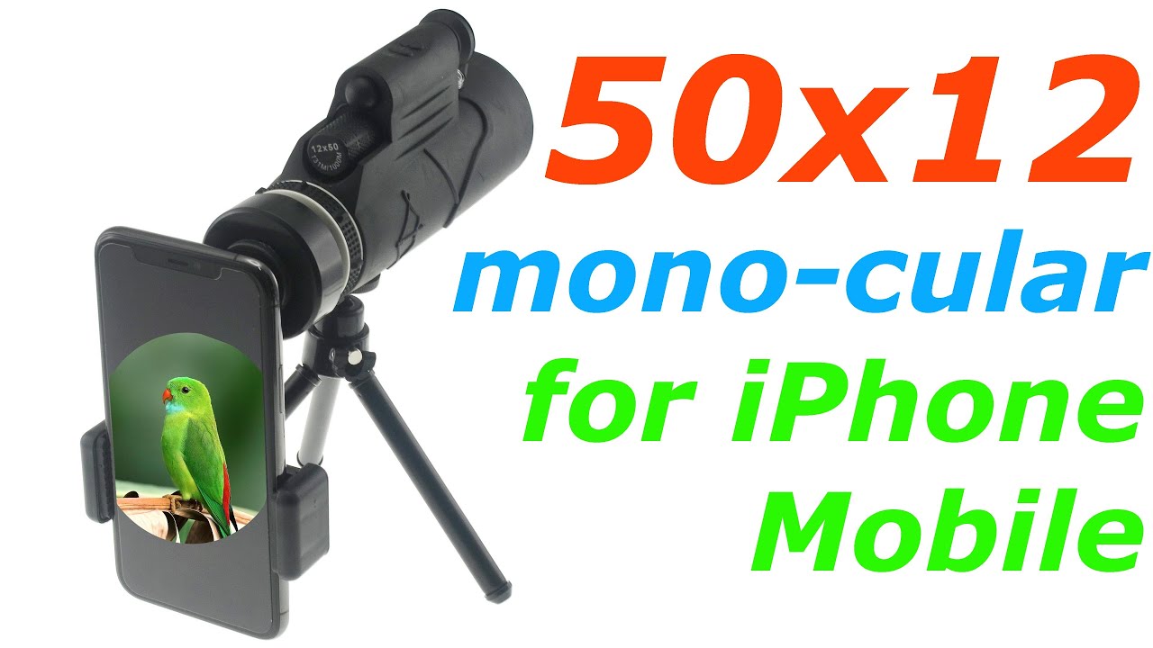 12x50 Telephoto (HD Spotting Monocular) for iPhone / Samsung ...