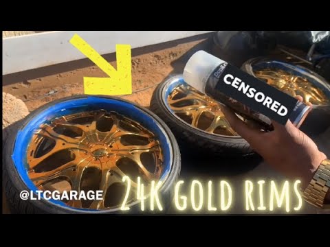24k gold rims upgrade - YouTube